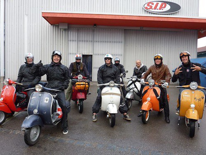 SIP team off to Southern France on their Vespas | Classic Scene Blog ...